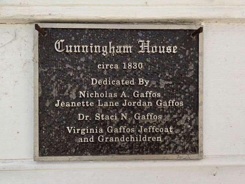 Cunningham House Historical Marker