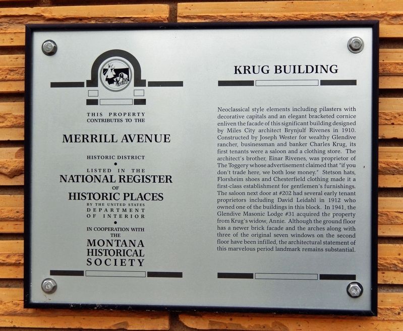 Krug Building Historical Marker