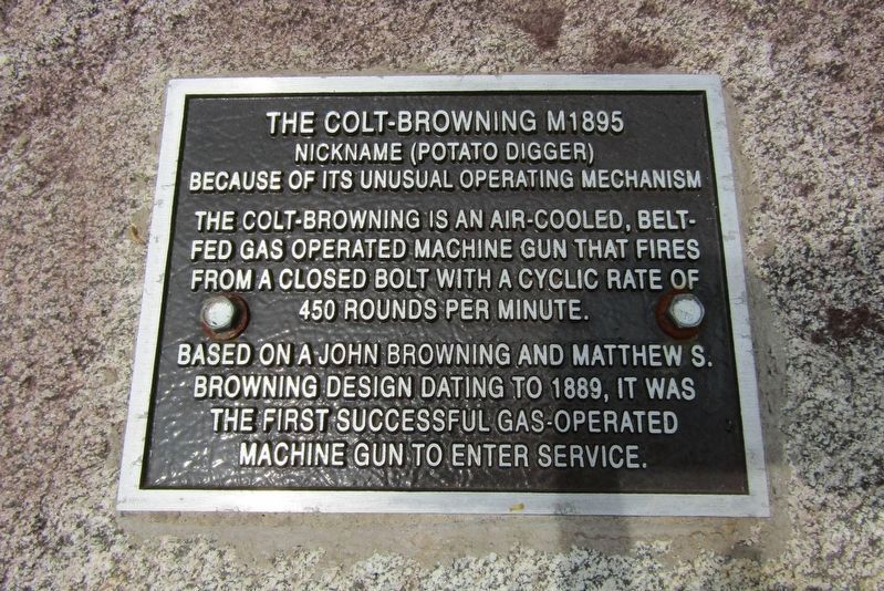 The Colt-Browning M1895 Historical Marker