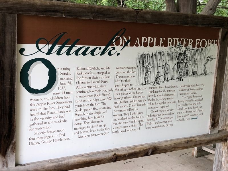 Attack! On Apple River Fort Historical Marker