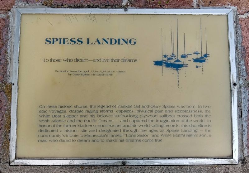 Spiess Landing Historical Marker