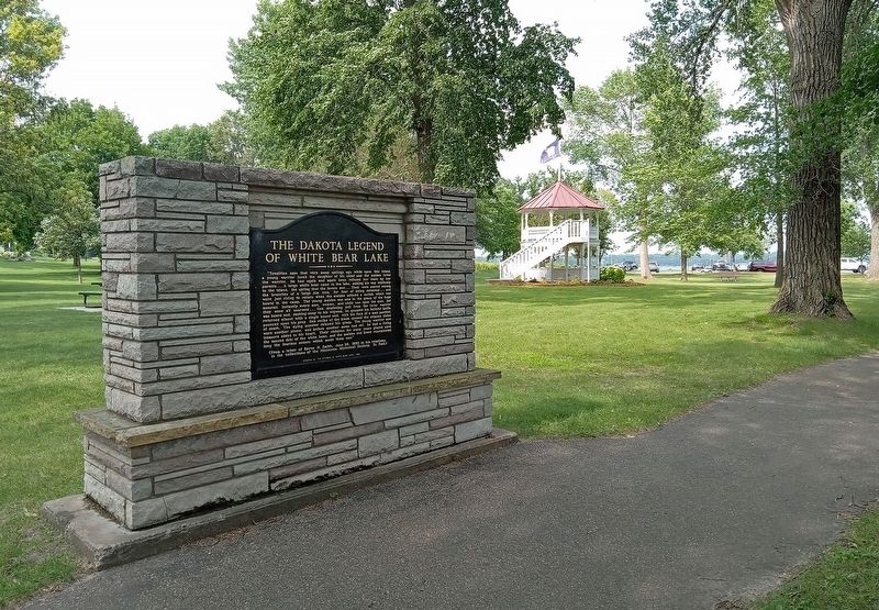 White Bear Lake / The Dakota Legend of White Bear Lake Historical Marker