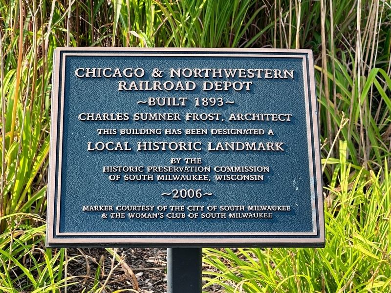 Chicago & Northwestern Railroad Depot Historical Marker