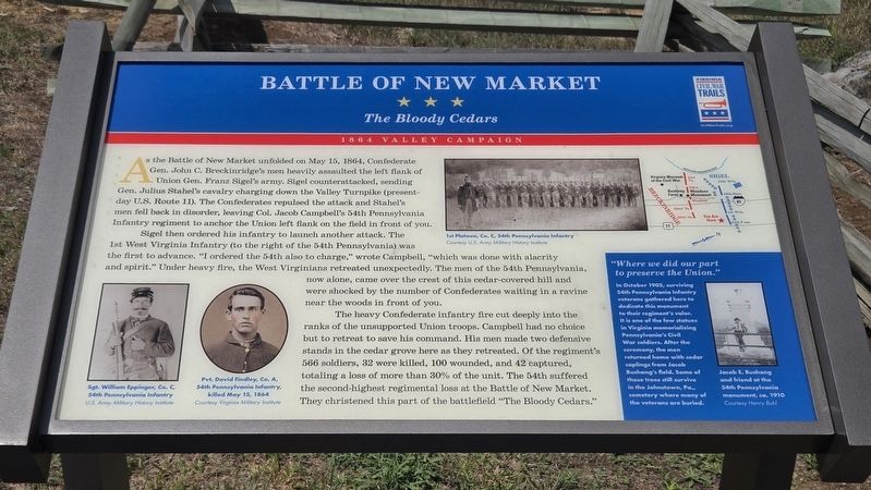 The Battle of New Market Historical Marker