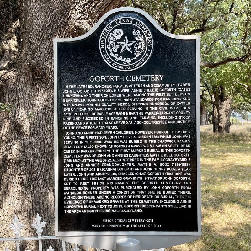 Goforth Cemetery Historical Marker
