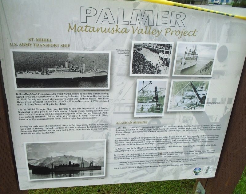 Matanuska Colony Project Historical Marker
