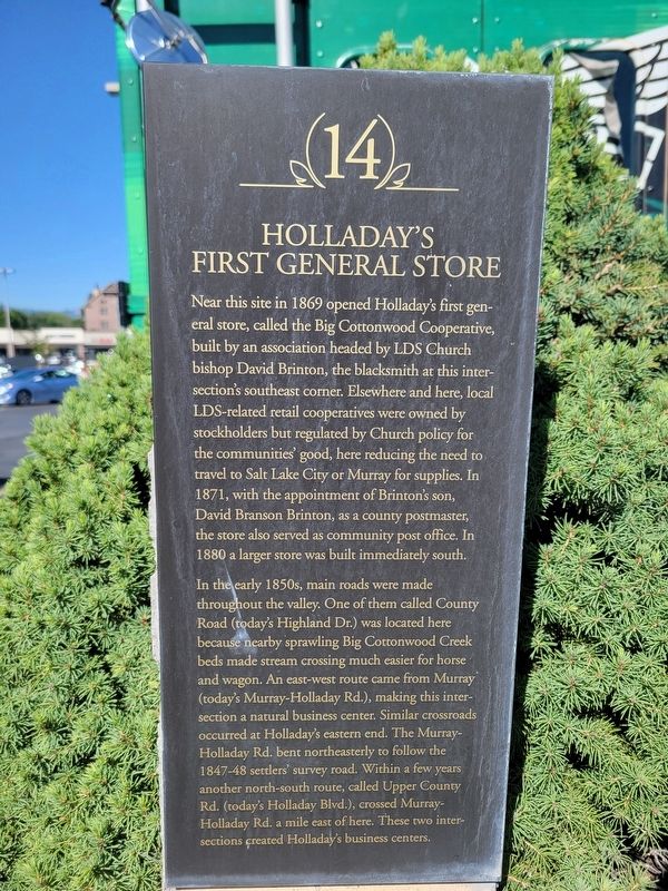 Holladay's First General Store Historical Marker