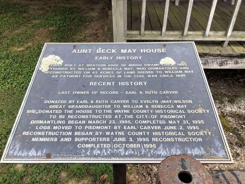 Aunt Beck May House Historical Marker