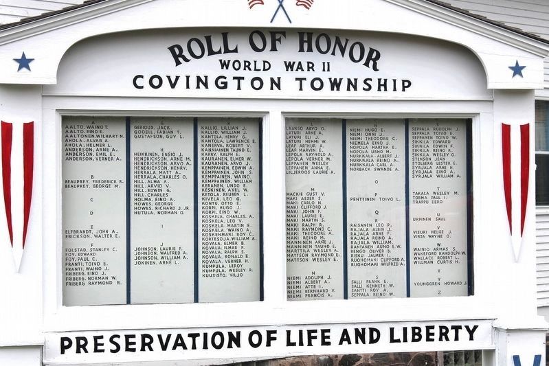 Roll of Honor, a War Memorial