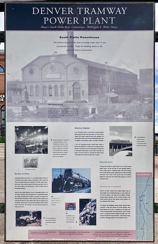 Denver Tramway Power Plant Historical Marker