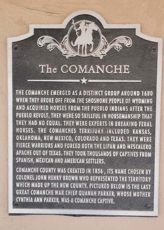 The Comanche Historical Marker