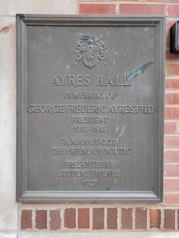Ayres Hall Historical Marker