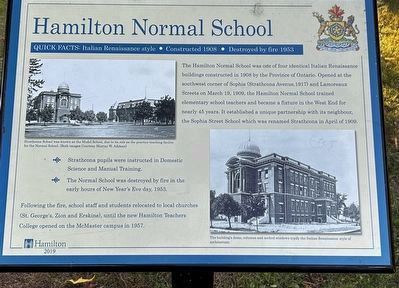 Hamilton Normal School Historical Marker