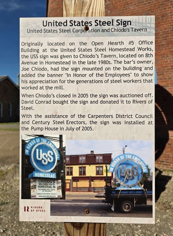 United States Steel Sign Historical Marker