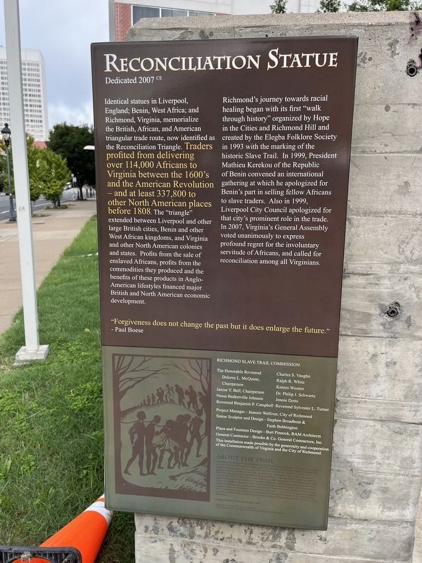 Reconciliation Statue Historical Marker