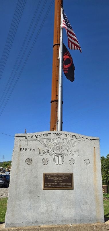 Esplen Honor Roll, a War Memorial