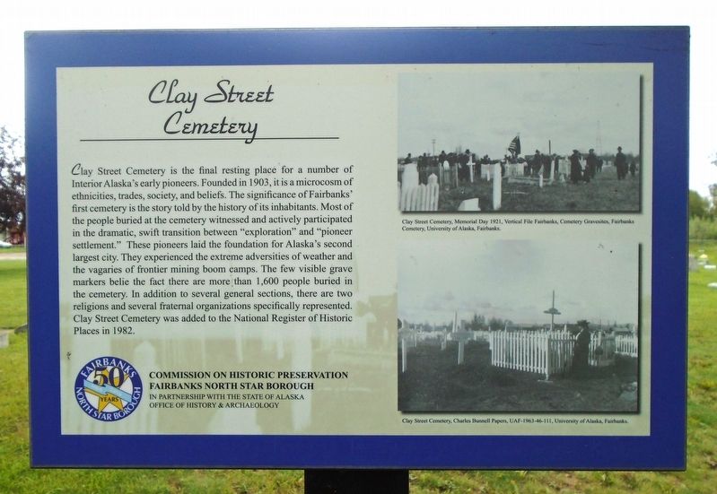 Clay Street Cemetery Historical Marker