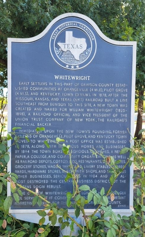 Whitewright Historical Marker