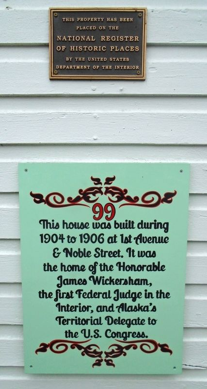 James Wickersham House Historical Marker