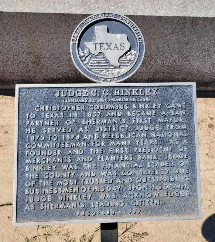 Judge C.C. Binkley Historical Marker