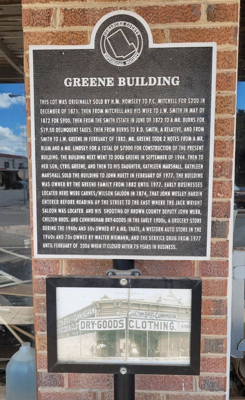 Greene Building Historical Marker