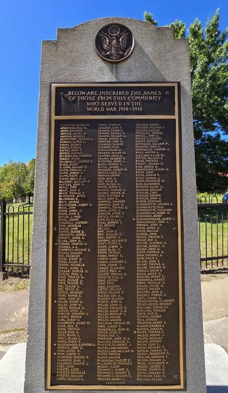 19th Ward Veterans Honor Roll, a War Memorial