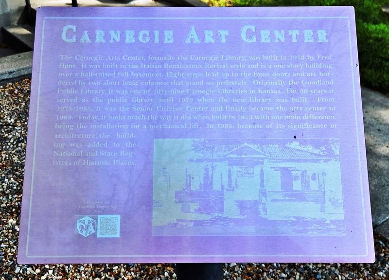 Carnegie Art Center Historical Marker