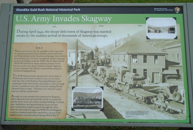 U.S. Army Invades Skagway Historical Marker