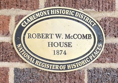 Robert W. McComb House Historical Marker