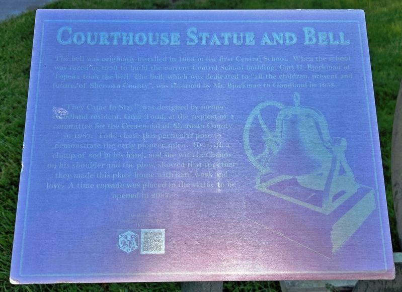 Courthouse Statue & Bell Historical Marker