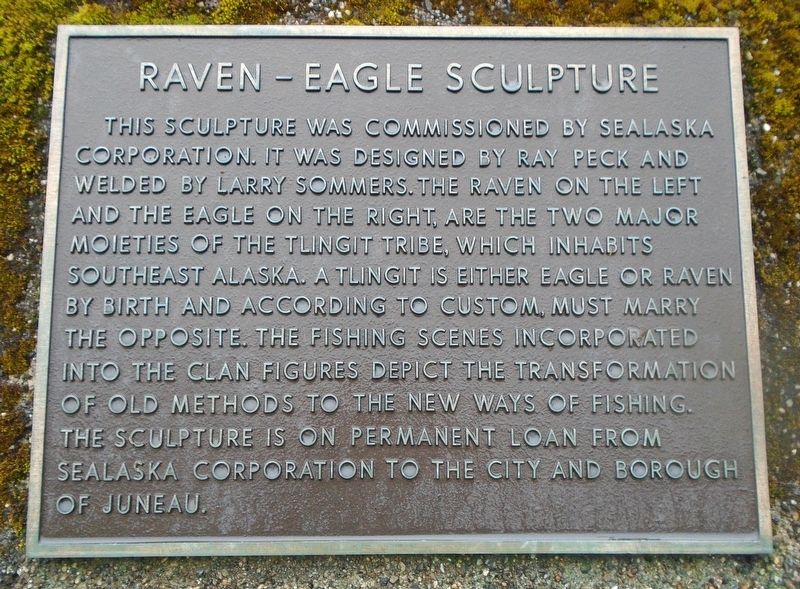 Raven - Eagle Sculpture Historical Marker