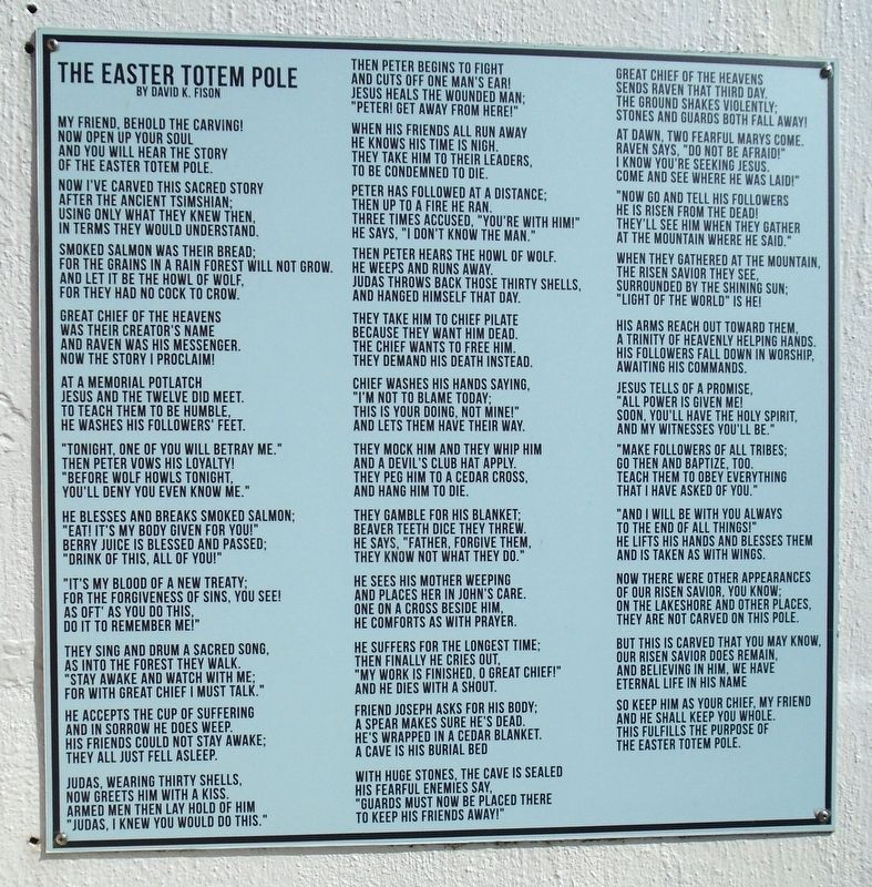 The Easter Totem Pole Historical Marker