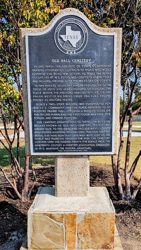 Old Hall Cemetery Historical Marker