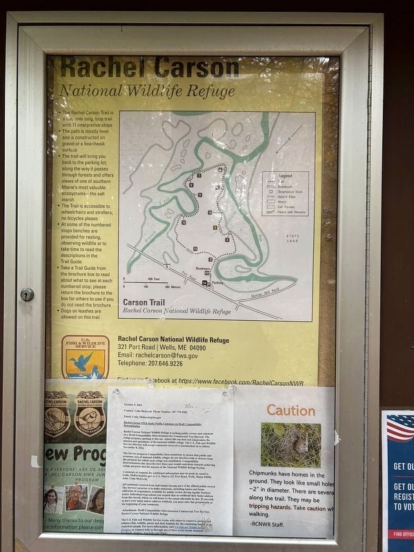 Rachel Carson National Wildlife Refuge Historical Marker
