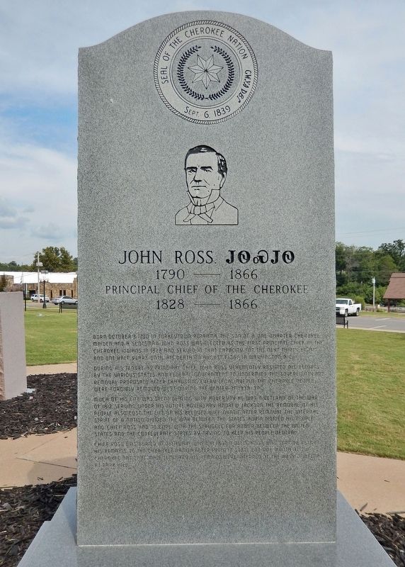 John Ross ᎫᏫᏍᎫᏫ Historical Marker