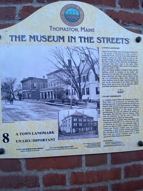 A Town Landmark Historical Marker