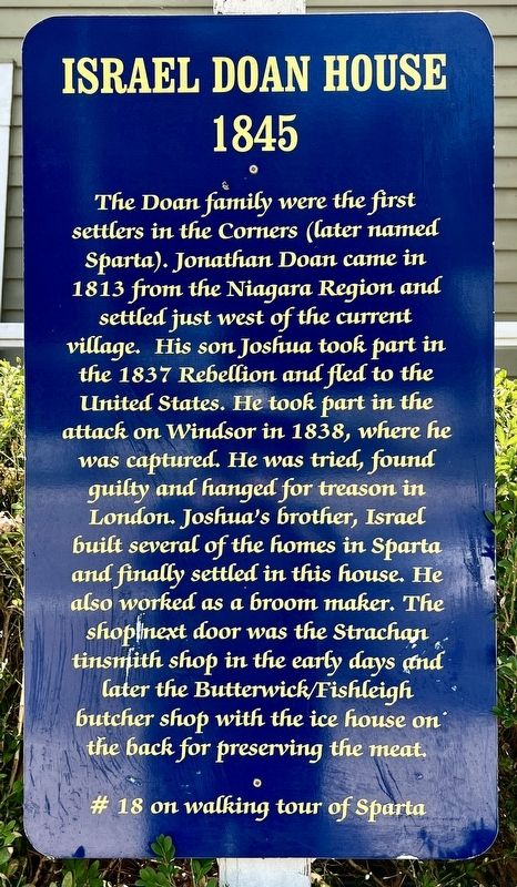 Israel Doan House Historical Marker