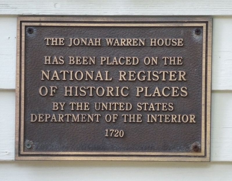 The Jonah Warren House Historical Marker