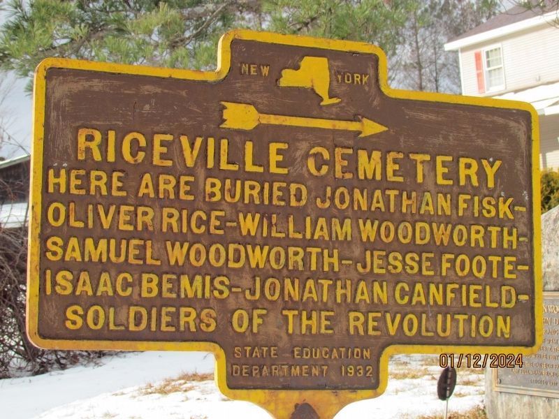 Riceville Cemetery Historical Marker