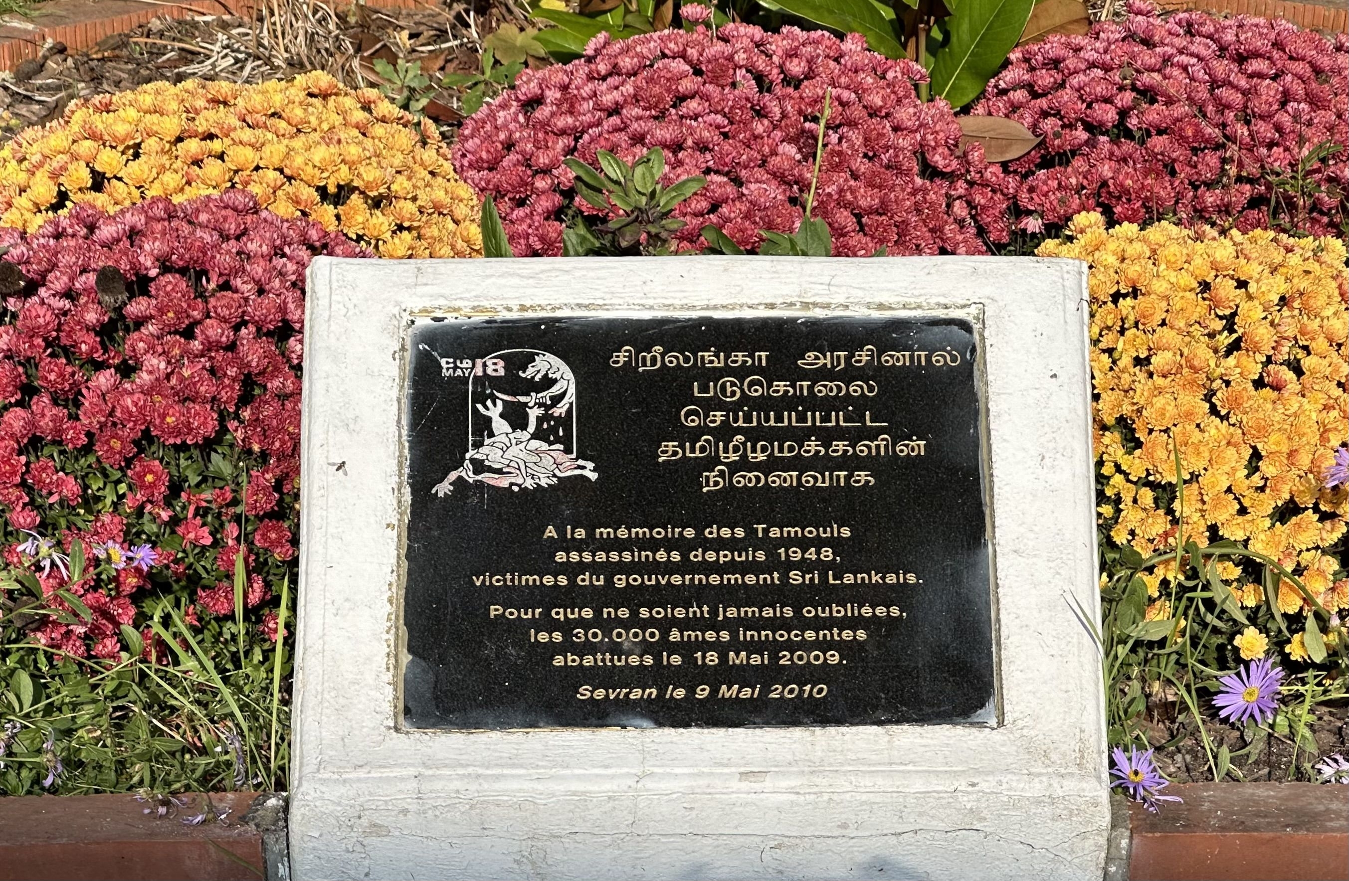 Photo: Sri Lankan Civil War Memorial Marker
