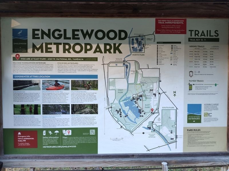 Englewood Metropark - Metroparks Park System Historical Marker