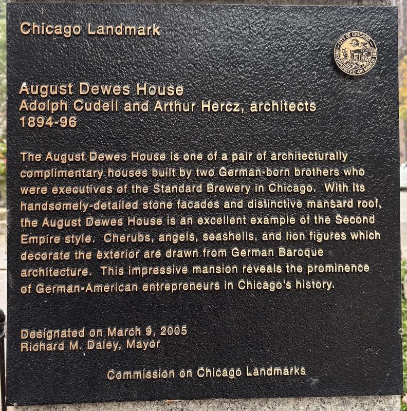August Dewes House Historical Marker
