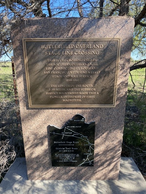 Butterfield Overland Stage Line Crossing Historical Marker