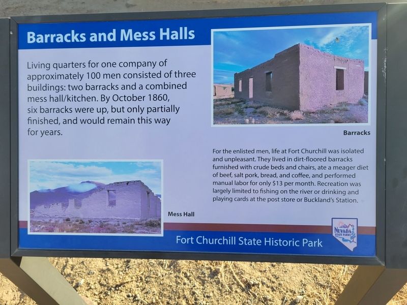 Barracks and Mess Halls Historical Marker