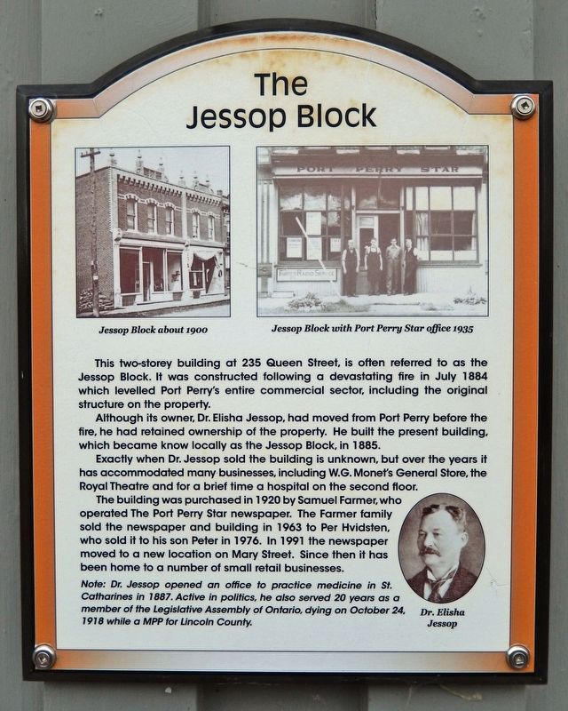 The Jessop Block Historical Marker