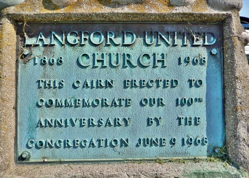 Langford United Church Historical Marker