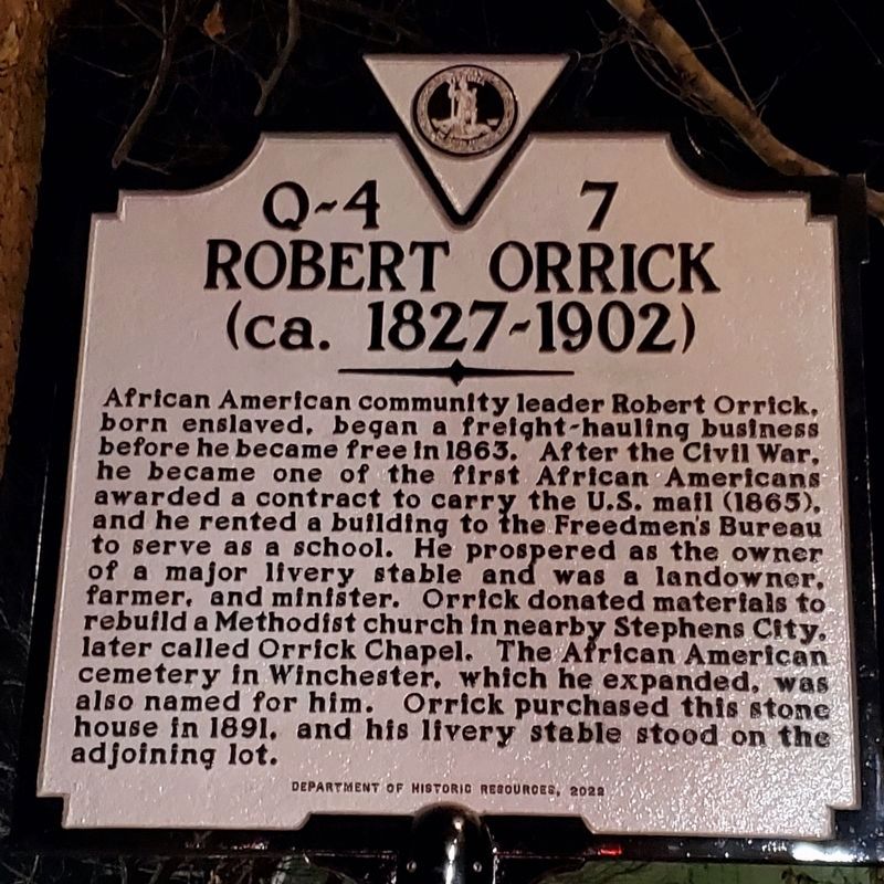 Robert Orrick Historical Marker