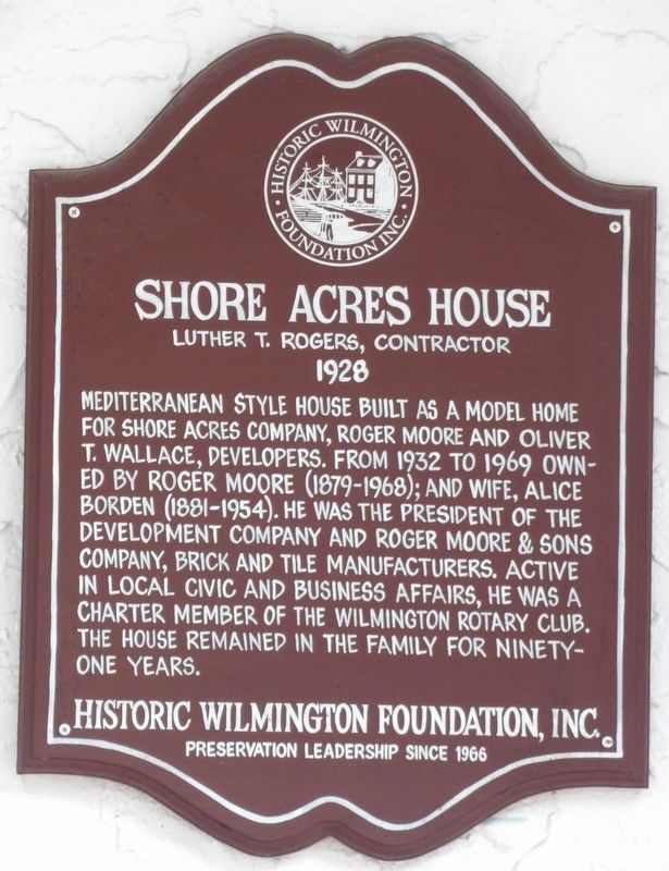 Shore Acres House Historical Marker