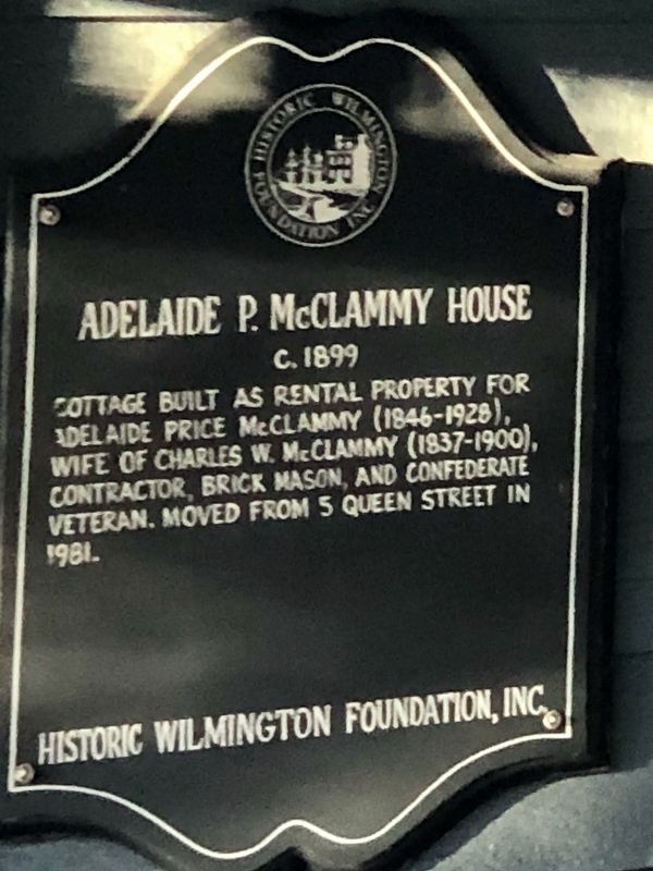 Adelaide P. McClammy House Historical Marker