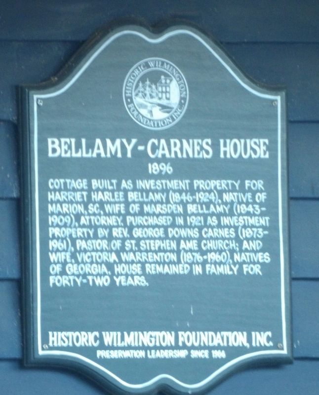 Bellamy-Carnes House Historical Marker